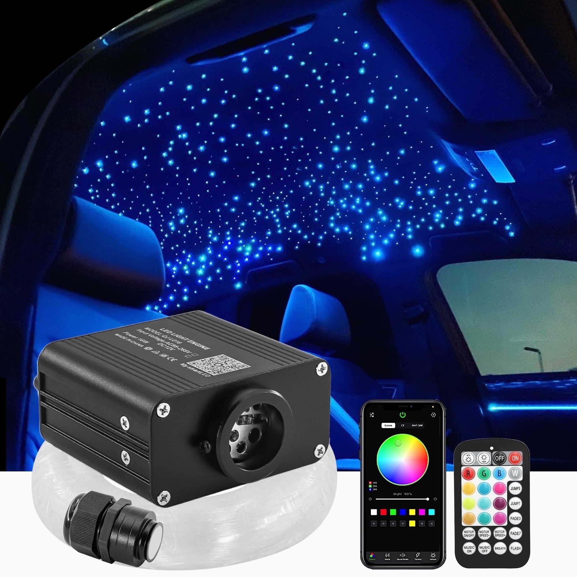 BESTUND Starlight Headliner Kit 16W Twinkle Effect Ceiling Lights for ...