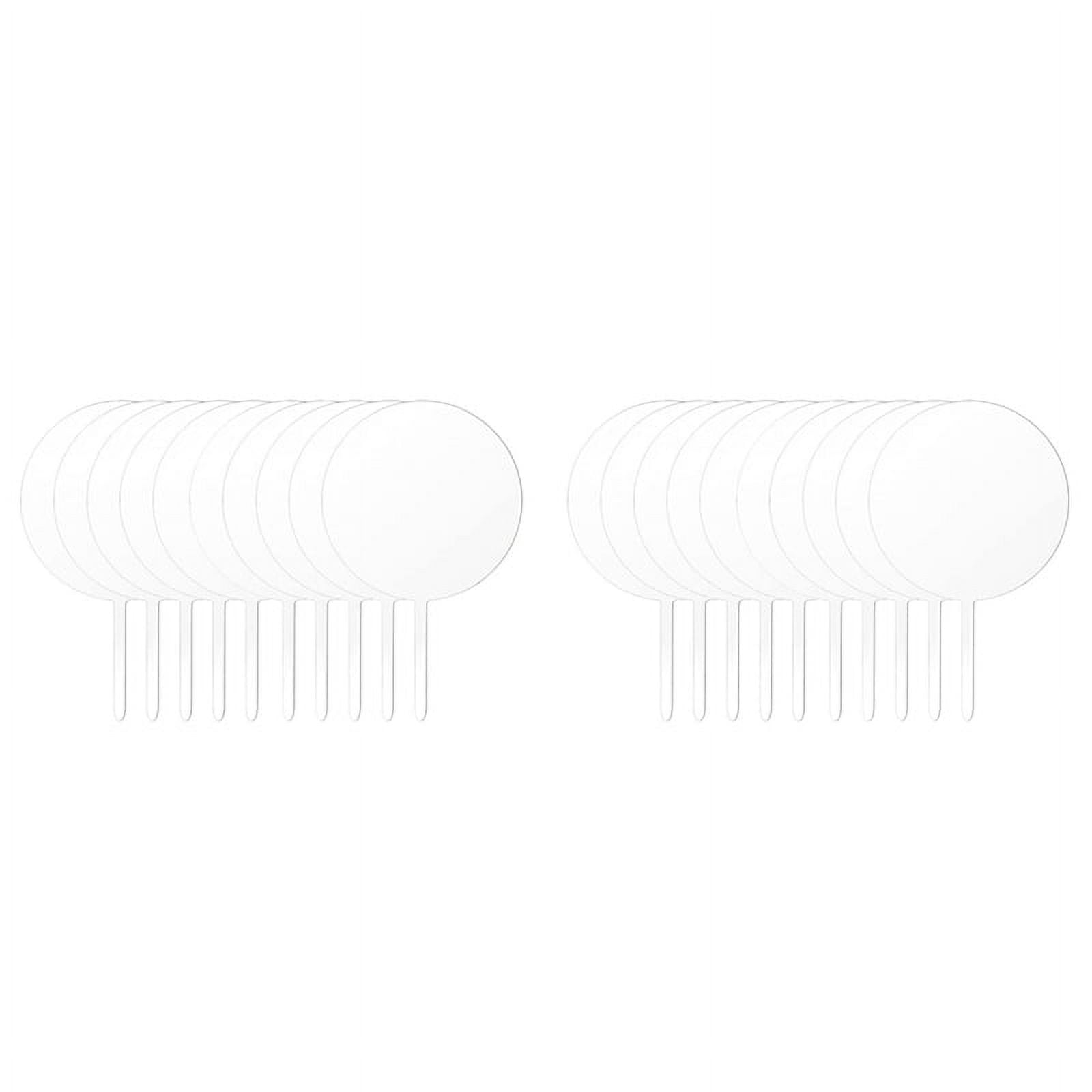 16X Acrylic Cake Topper Round Cupcake Topper Blank Cake Topper Stick ...