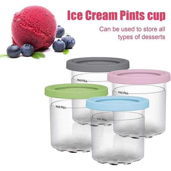 16X Ice Cream Pints Cup, with Lids for Creami Pints NC301 NC300 ...