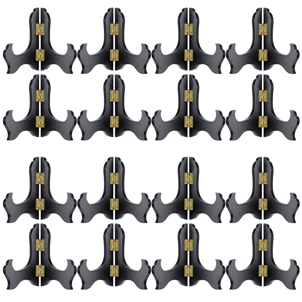 16X Wooden Stand, Brass Hinges: Plate Picture Plaque Trophy Display NEW ...