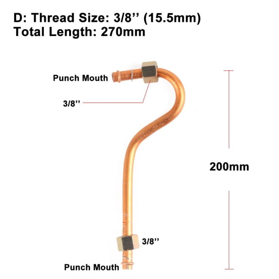 16X1.5Mm Thread Aluminum Pump Pipe Small Househole Air Compressor ...