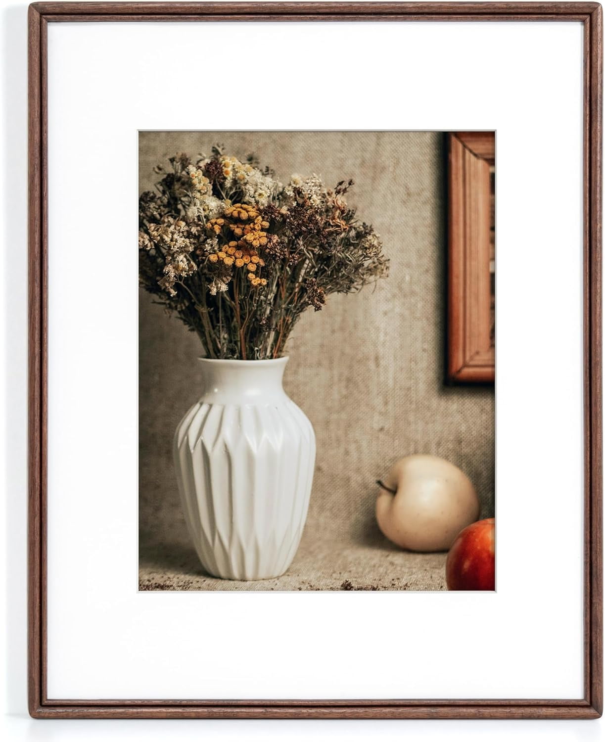 16X20 Picture Frame, Natural Solid Walnut Wood Photo Frame with High ...