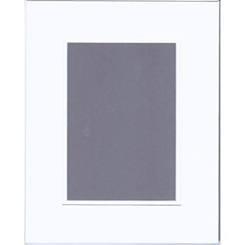 16X20 White And White Double Picture Mat, Bevel Cut For 12X16 Picture ...