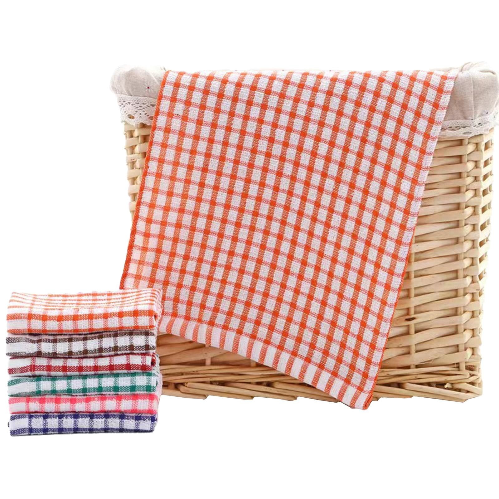16X25 Inch Cotton Kitchen Towels - Absorbent Dish Cloths For Washing ...