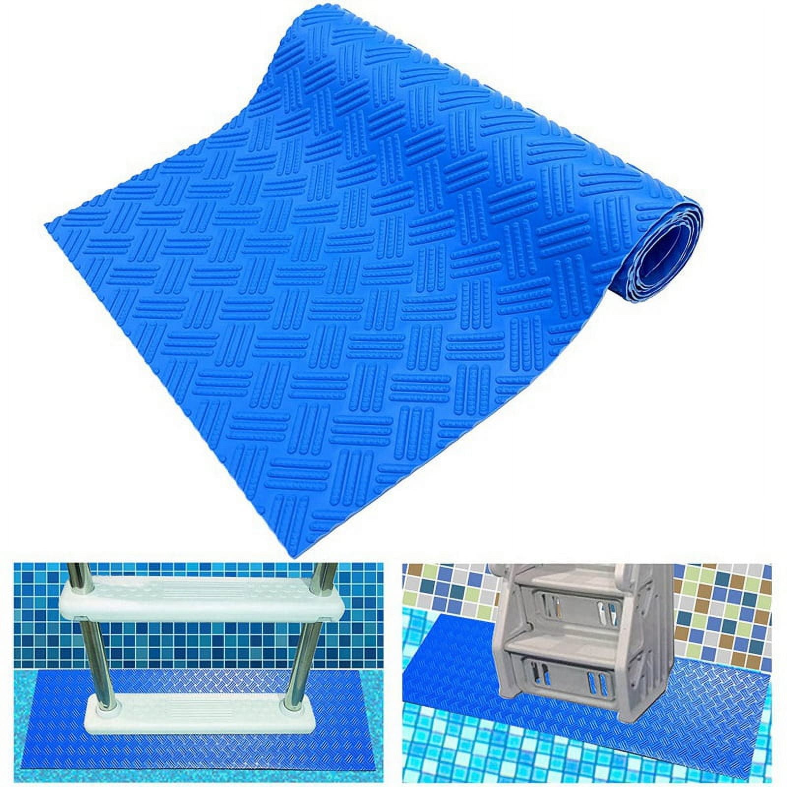 16X36In Pool Ladder Mat-Swimming Step Mat+Non-Slip Texture-Ladder Pad ...