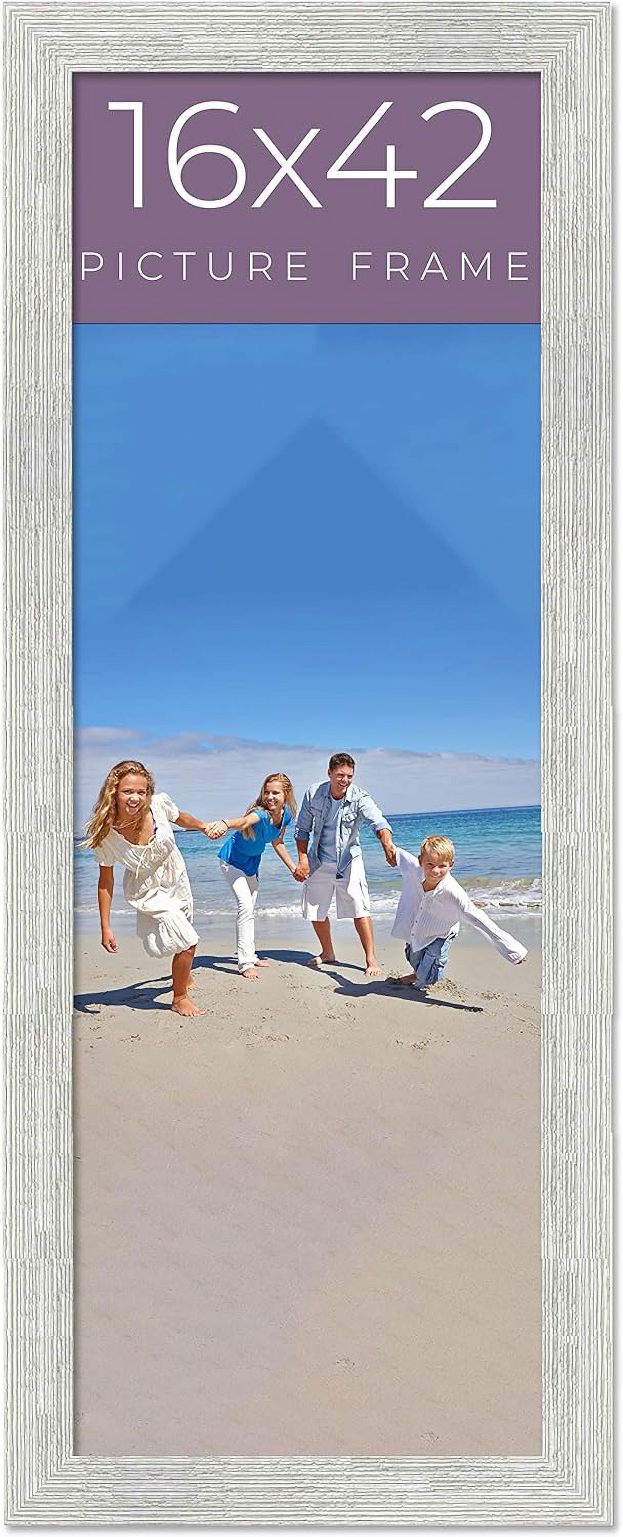 16X42 Frame Barnwood White Solid Wood Picture Frame Width 1 5 Inches 16X42 Frame Barnwood White Solid Wood Picture Frame Width 1 5 Inches