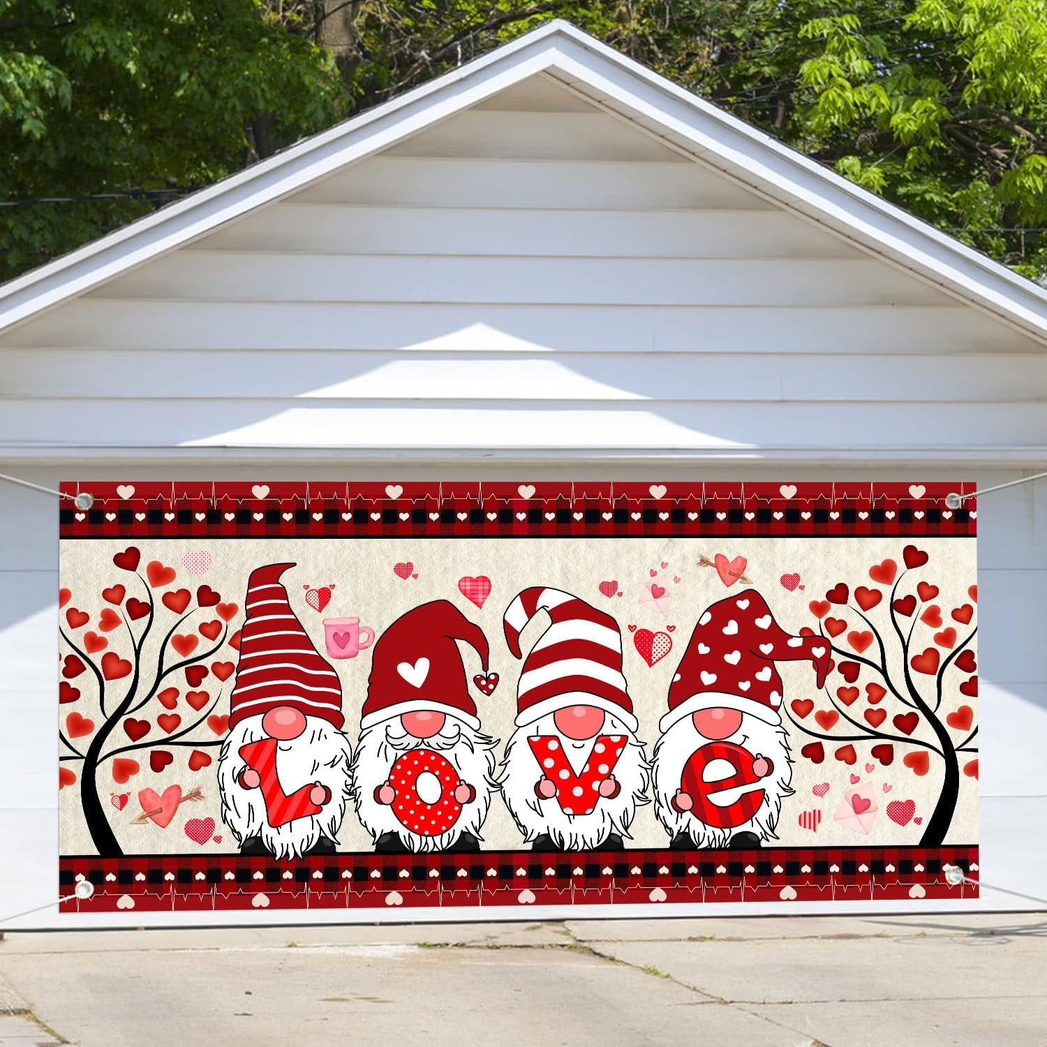 16X7 ft Valentine'S Day Garage Door Banner, Romantic Valentines Day ...