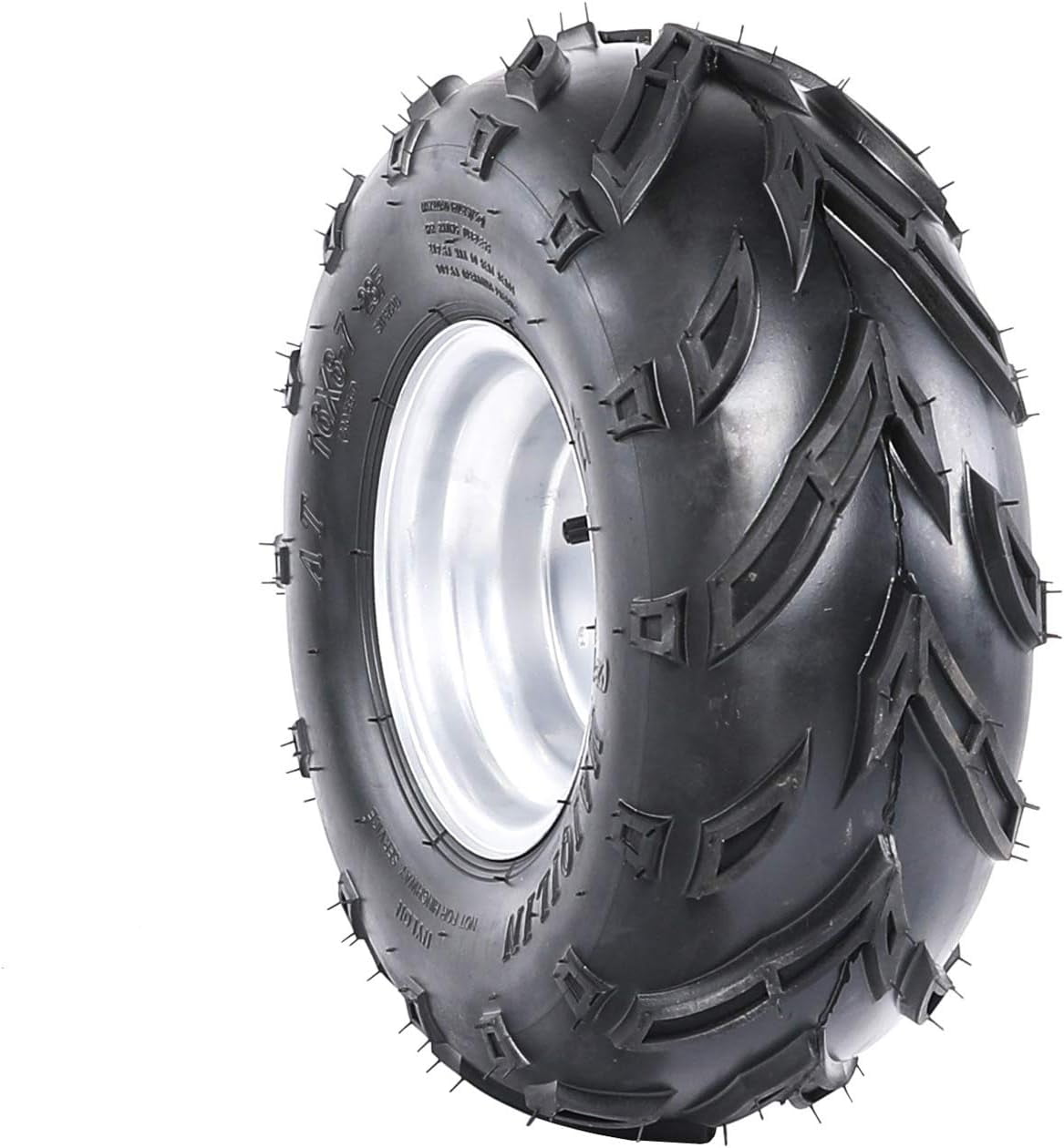 16X8-7 ATV Tire and Rim Tubeless | Front or Rear Tires with Rims for Go ...