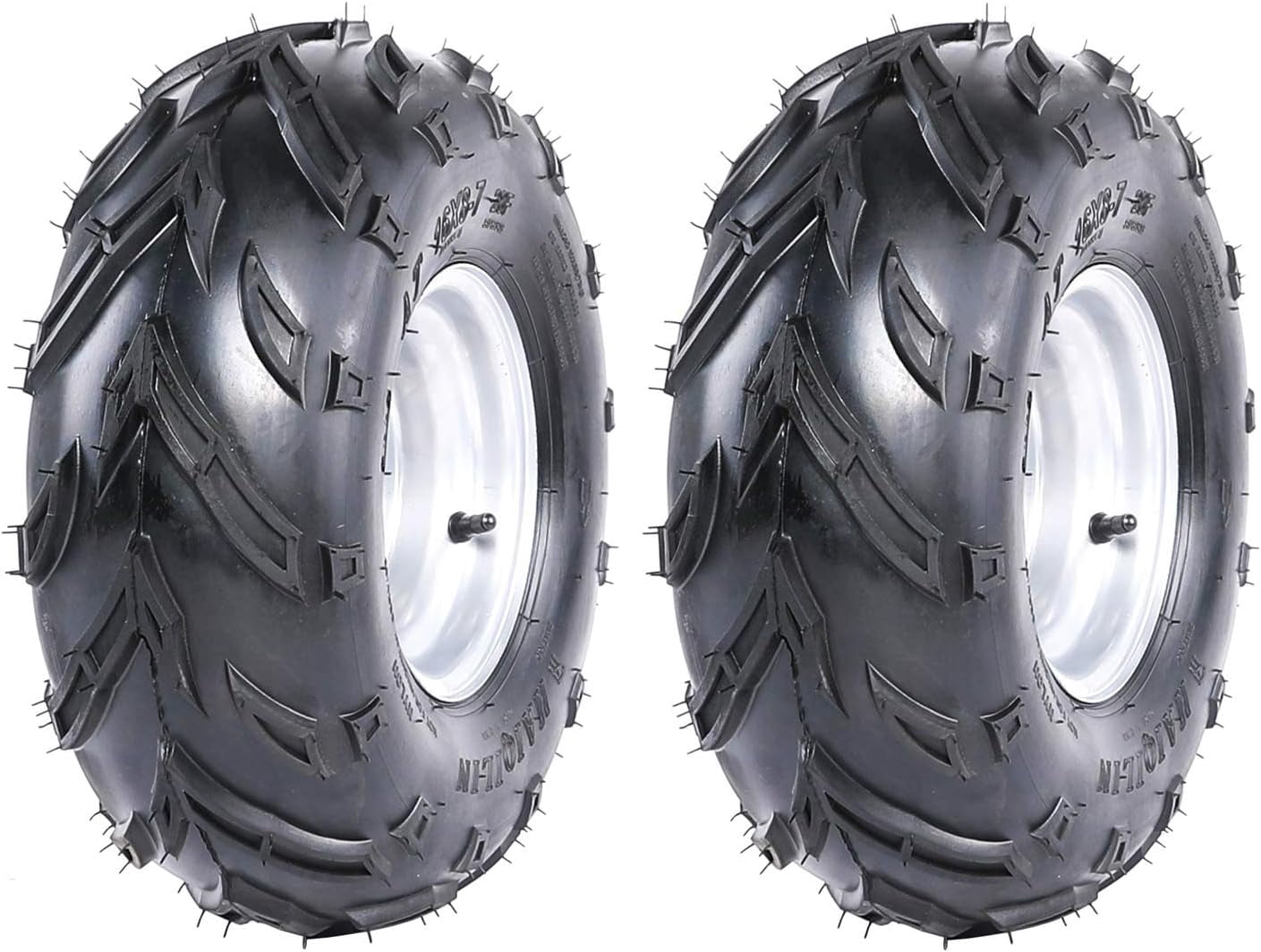 16X8-7 ATV Tire and Rim Tubeless | Front or Rear Tires with Rims for Go ...