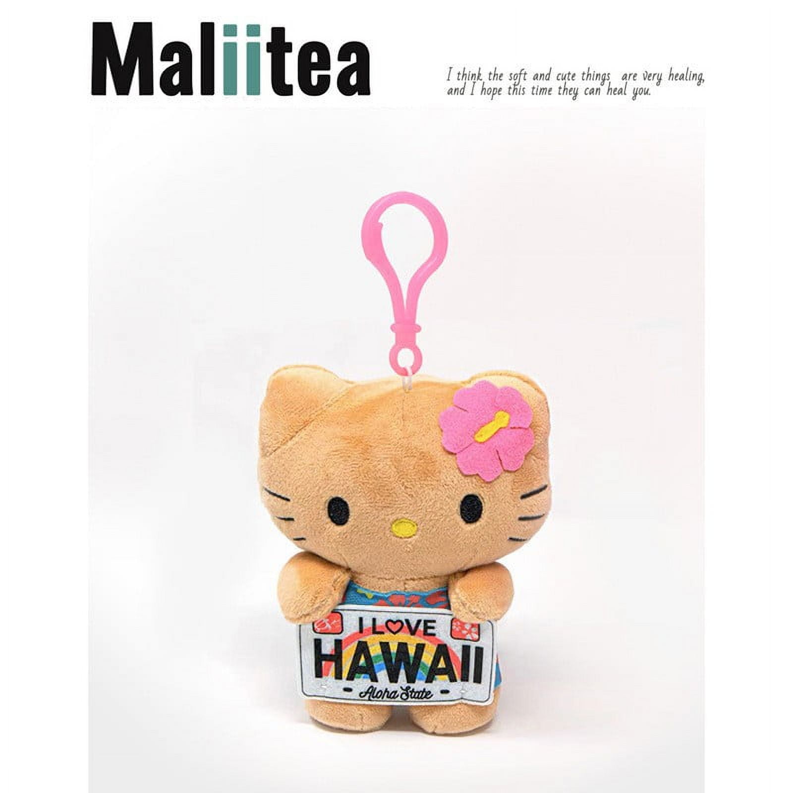 16cm Anime Sanrio Hello Kitty Kuromi Plush Dolls Filled Keychain Dark ...