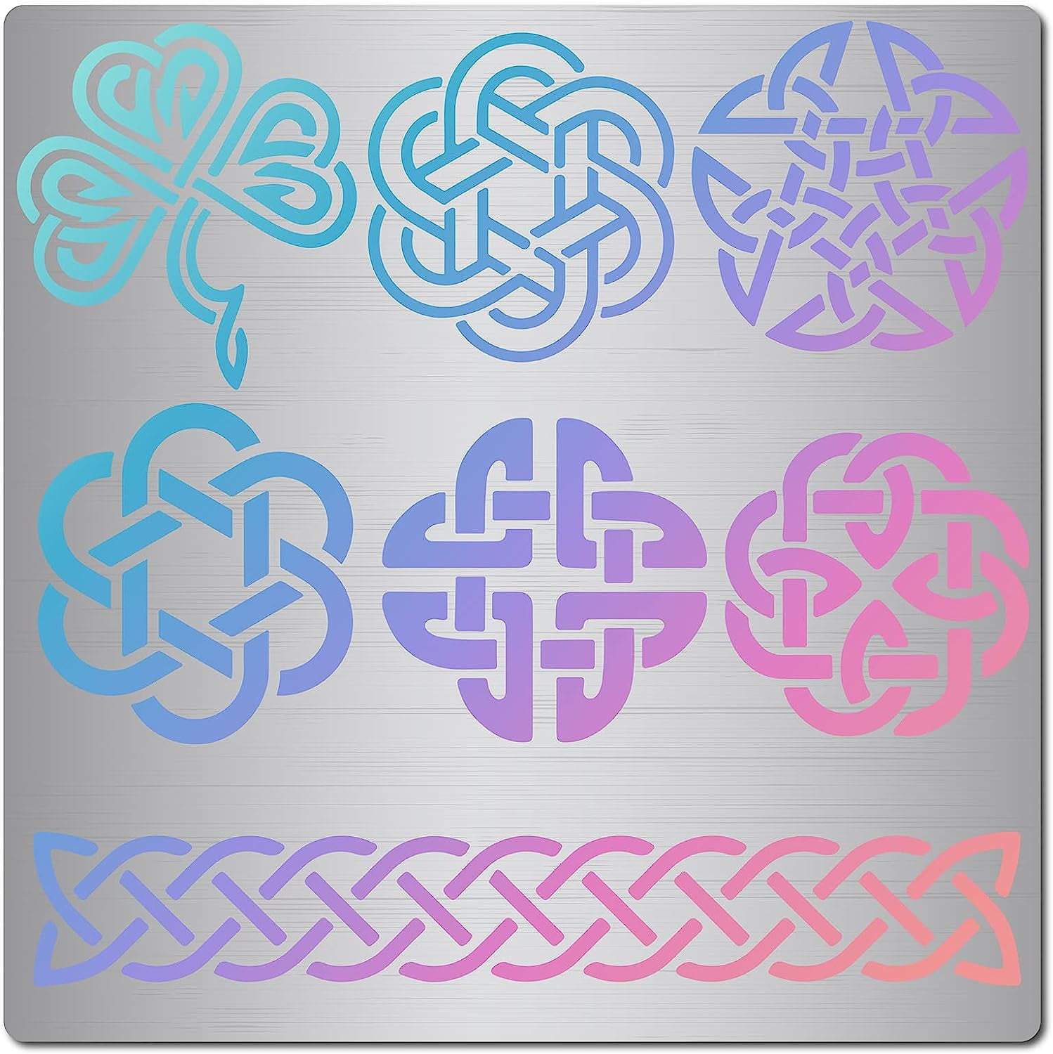 16cm Celtic Knot Metal Stencil Viking Symbol Knot Pattern Templates ...
