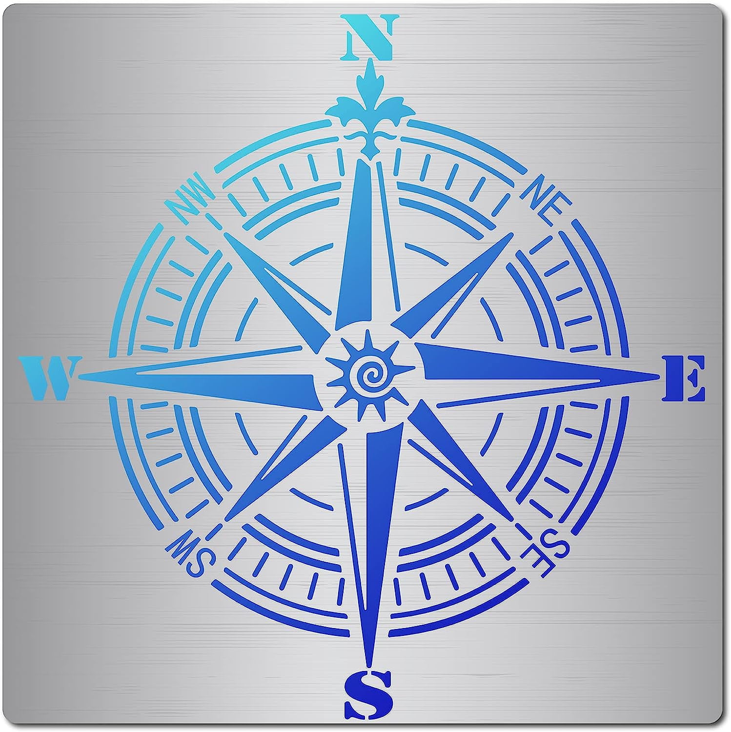 16cm Metal Compass Stencil Templates Reusable Stainless Steel Stencils ...
