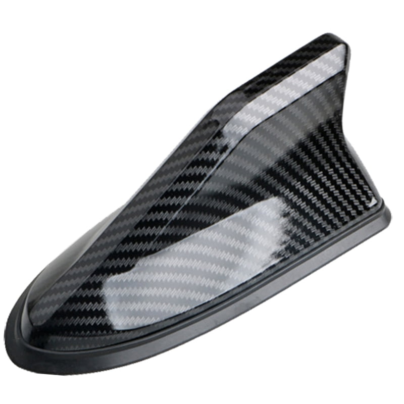 16cm Universal Carbon Fiber Look Car Roof Top Mount Shark Fin Aerial ...