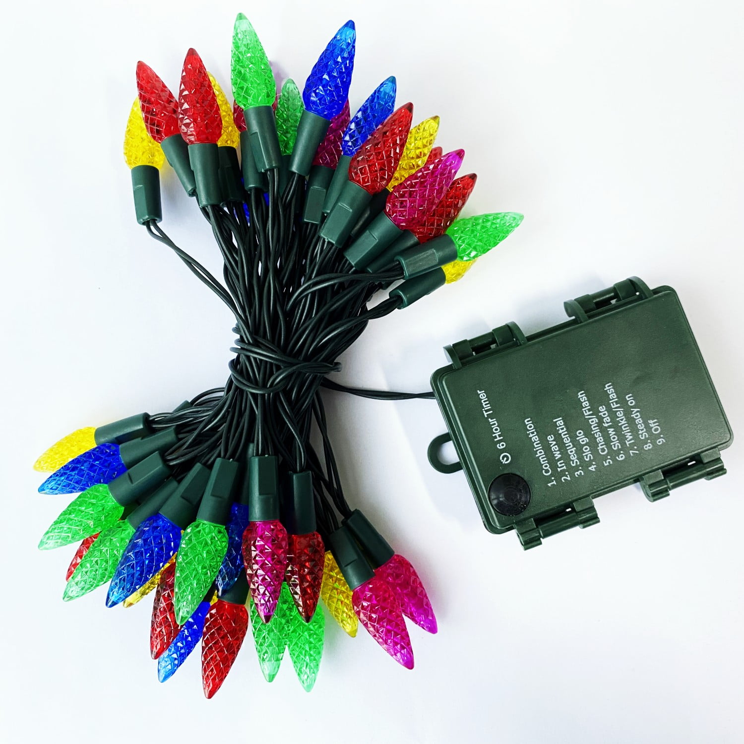 16ft 50 LED Fairy String Lights Battery Powered Strawberry String ...