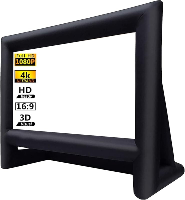 16ft Inflatable Movie Screen Outdoor Projector Screen with Air Blower ...