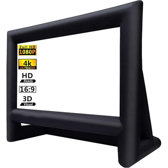 16ft Inflatable Movie Screen Outdoor Projector Screen with Air Blower ...