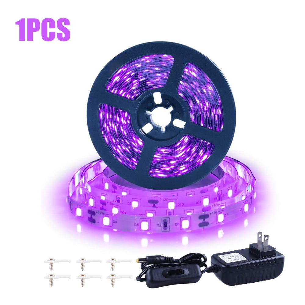 16ft LED Strip Lights for Bedroom，360 LEDs, 12V Flexible UV Black Light ...