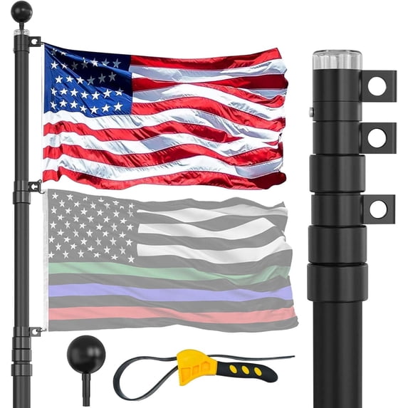 16ft Telescoping Pole, Outdoor Use, Residential-commercial Camper Rv ...