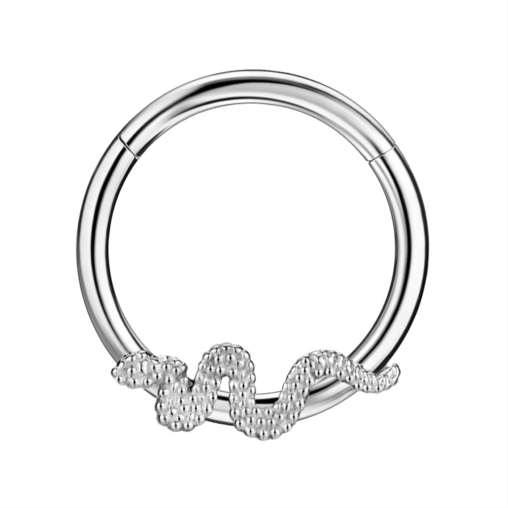 16g 10mm Snake Septum Clicker Surgical Steel Septum Jewelry Silver ...