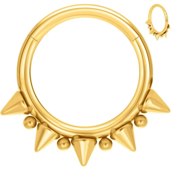 16g 14g Septum Ring Hypoallergenic Titanium Nose Rings Hoop for Nostril Septum Cartilage Helix ...