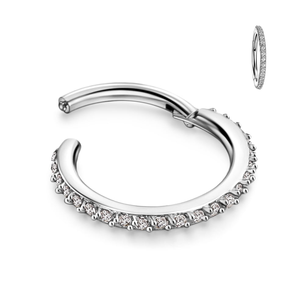 FANSING 16g Cartilage Earring Hoop, Silver 16 Gauge, Surgical Steel ...