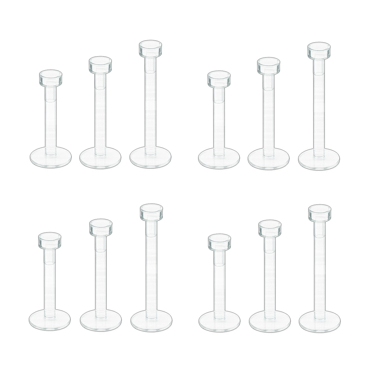 16g Clear Nose Studs Plastic Helix Piercing Jewelry for Women Men 16 ...