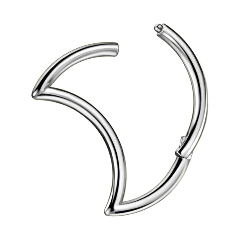 16g Daith Jewelry 16 gauge 10mm Moon Daith Earring for Women Surgical ...