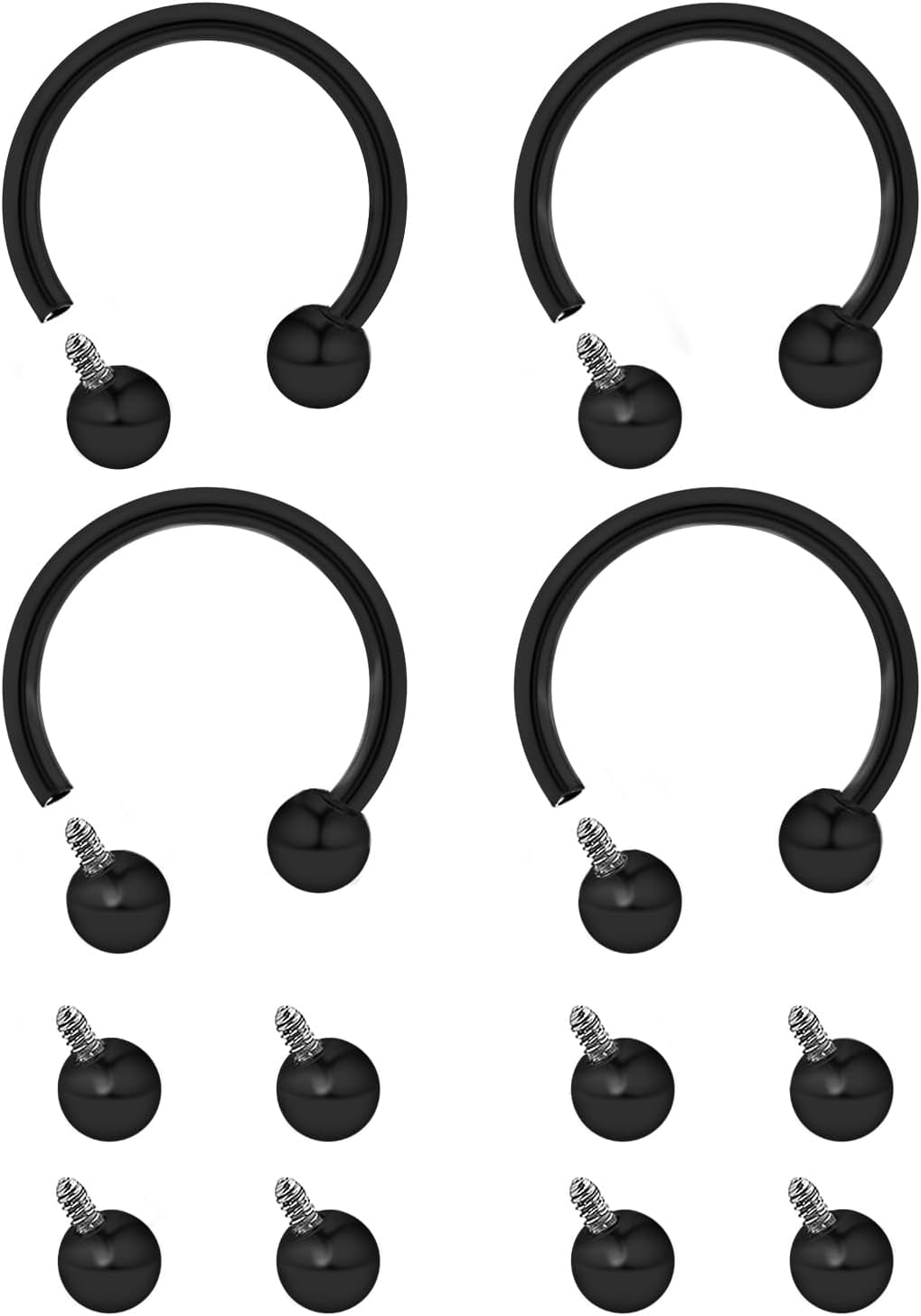 16g Quality Septum Rings Internally Threaded Surgical Steel Septum ...