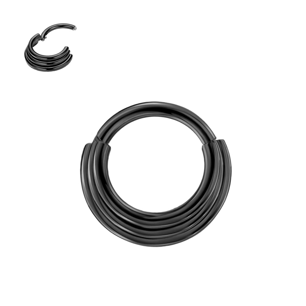 16g Septum Jewelry 16 gauge Septum Rings for Women Black Surgical Steel ...