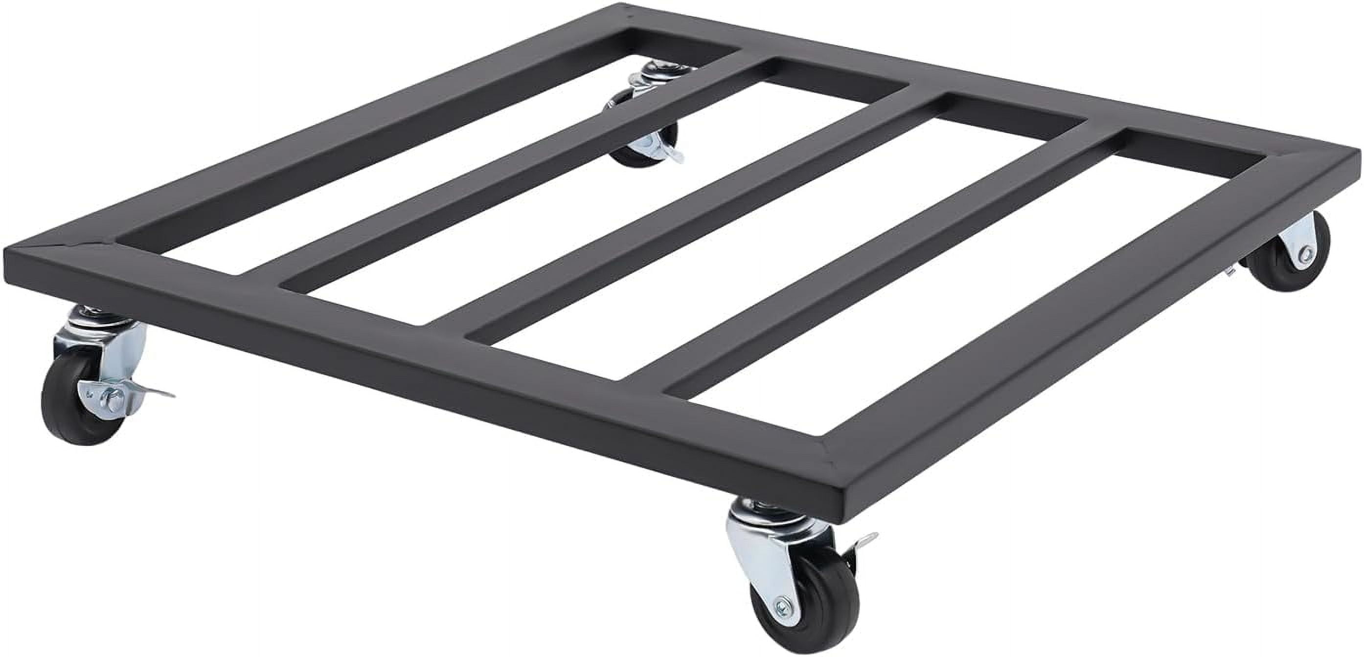 16in Caddy with Wheels,Metal Rolling Stand, Tray, Planter Roller Base ...