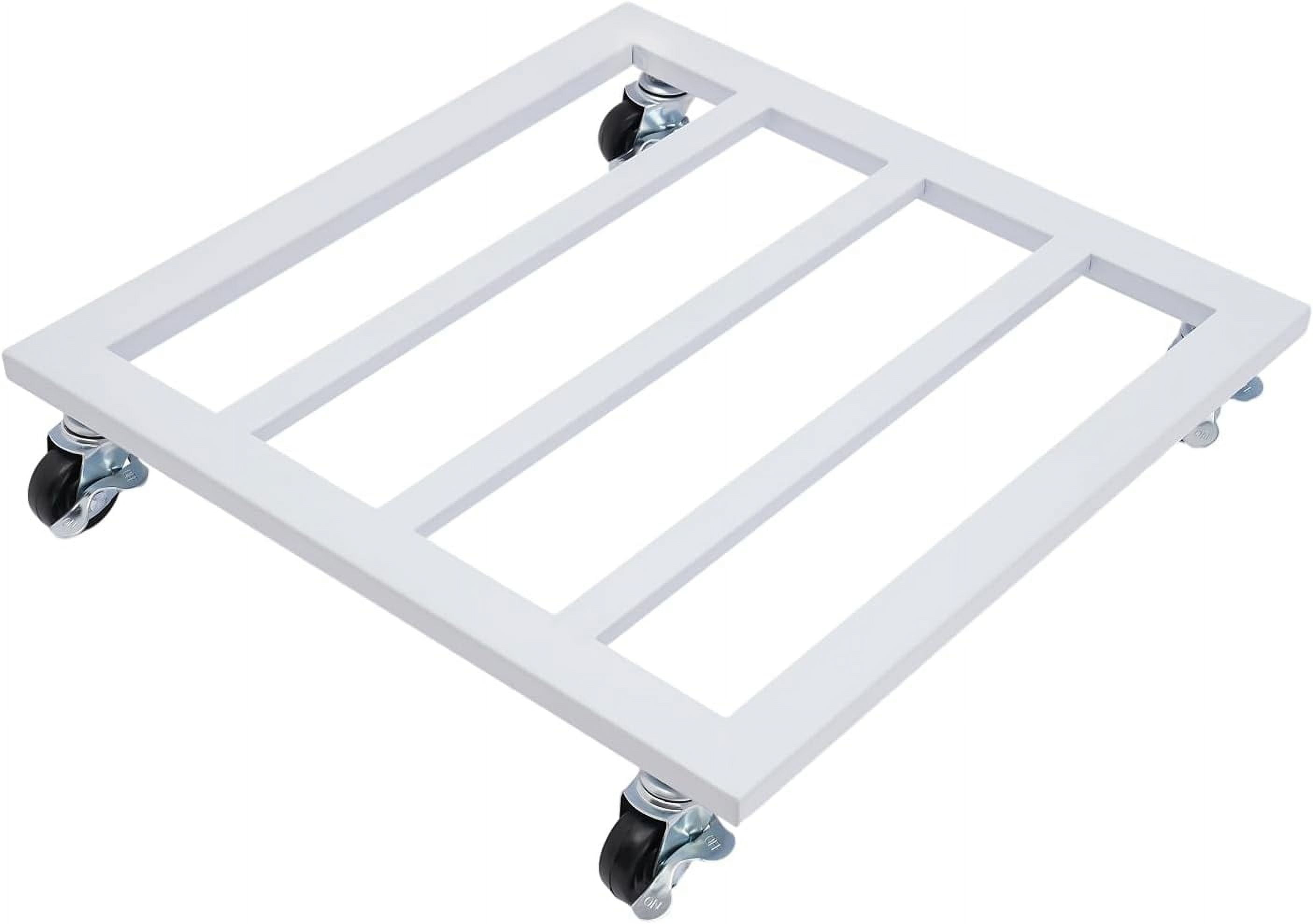 16in Caddy with Wheels,Metal Rolling Stand, Tray, Planter Roller Base ...