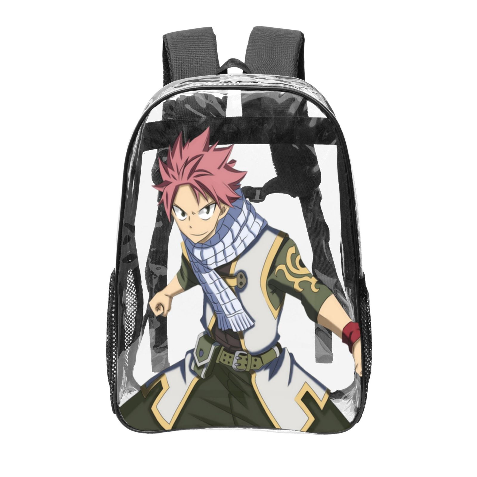 16in Fairy Tail Clear Backpack Large Pvc Cartoon Transparent Backpacks ...