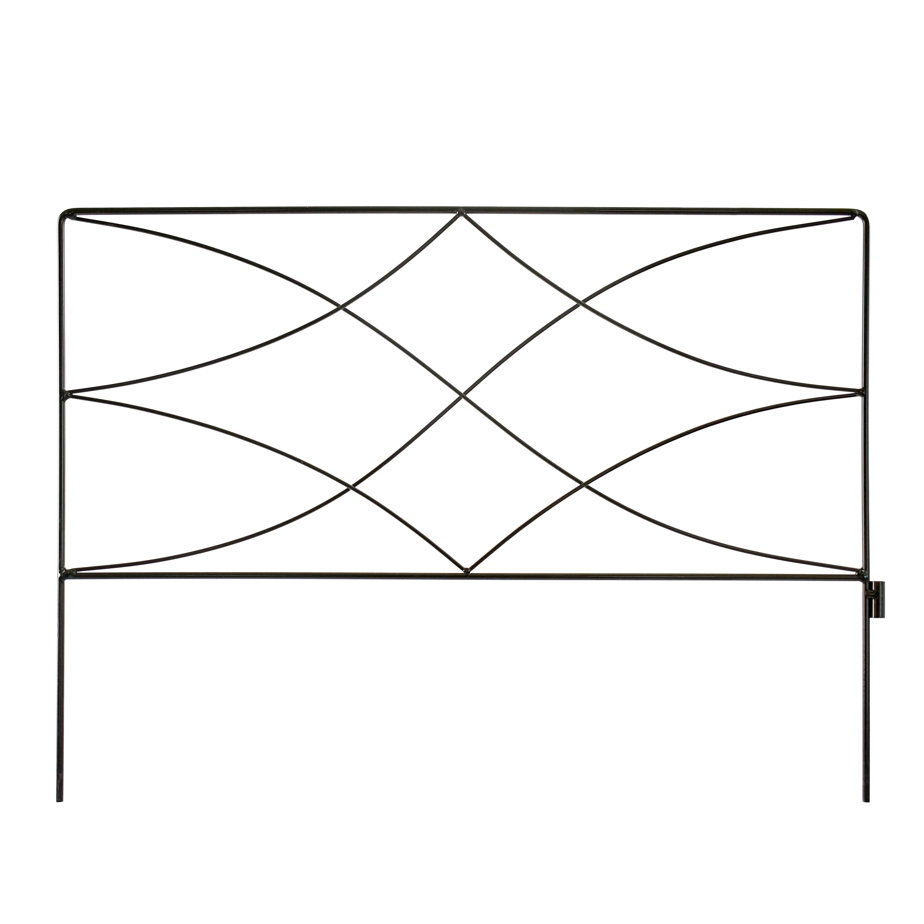 16in H x 22in W Garden Craft Black Metal Diamond Garden Border ...