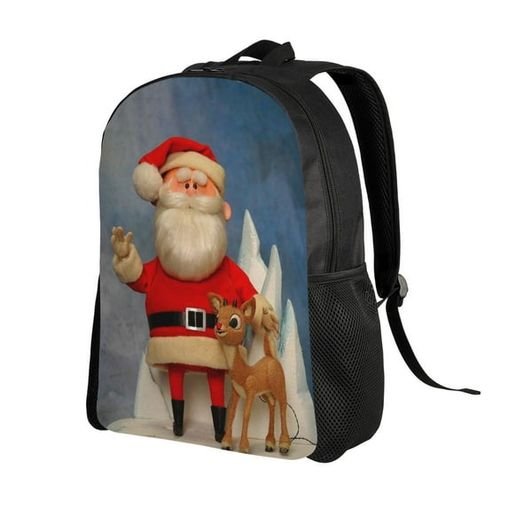 16in Ru-Dolph Christmas Rednose Backpack Durable Bookbag Large Capacity ...