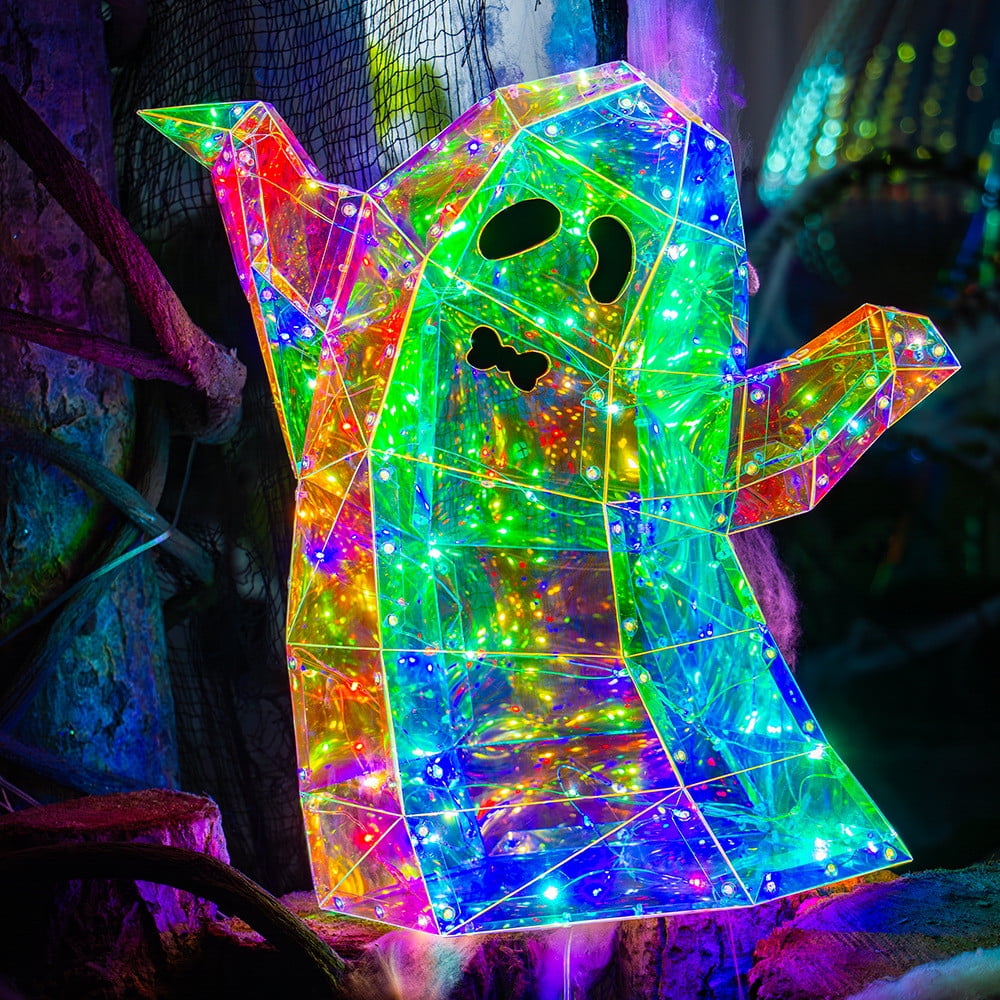 16in Spooky Ghost LED Lights - Halloween Glowing Ghost Colorful Light ...