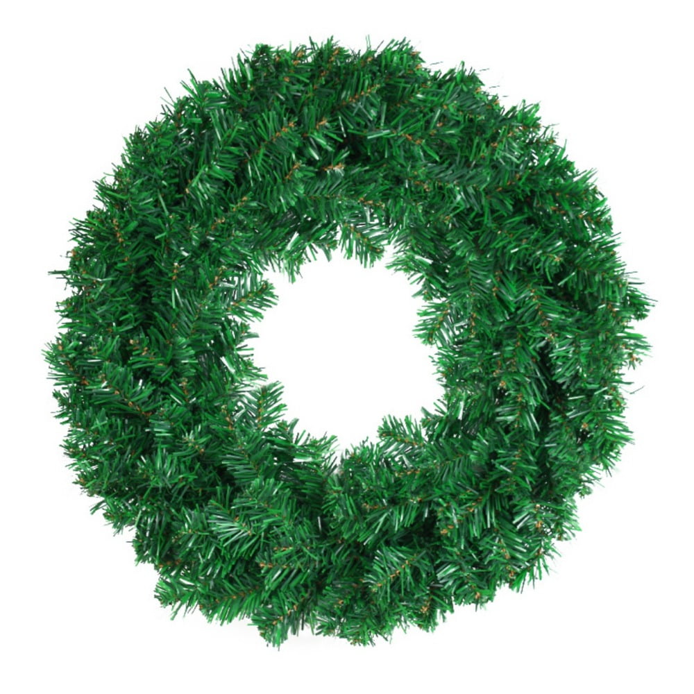 16inch Christmas DIY Green Wreath Artificial Christmas Wreaths Faux ...