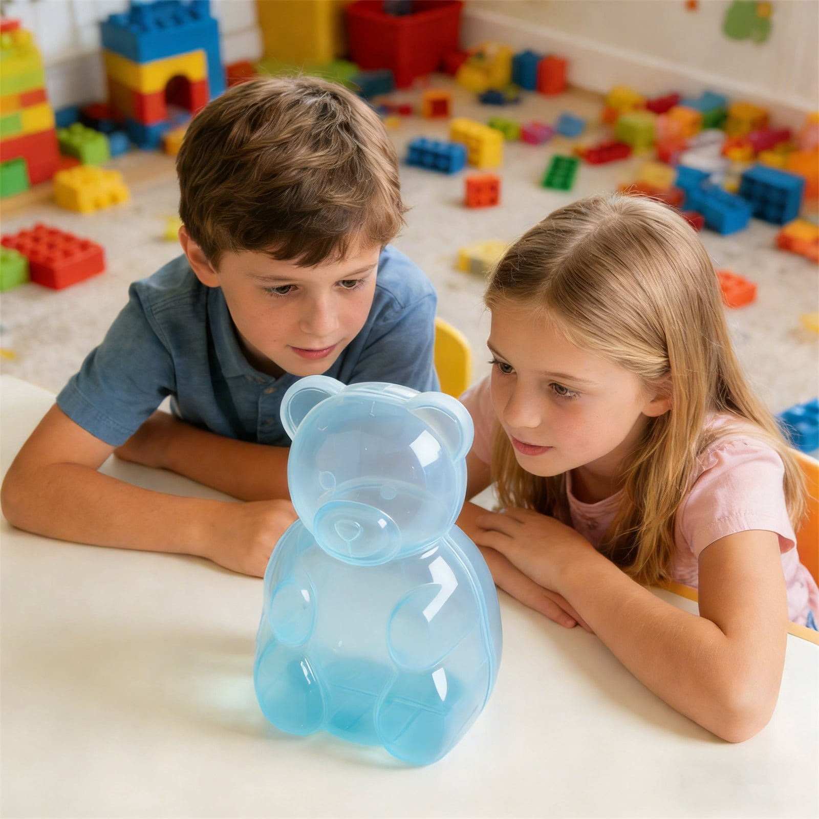 16inch Large Gummy Bear Container - Clear Plastic Bear Shaped Storage ...