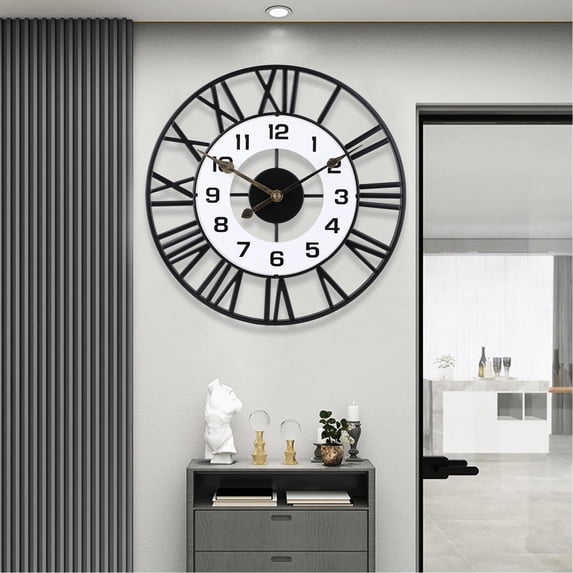 16inch Metal Decorative Wall Clocks,Silent Non-Ticking Quality Quartz ...
