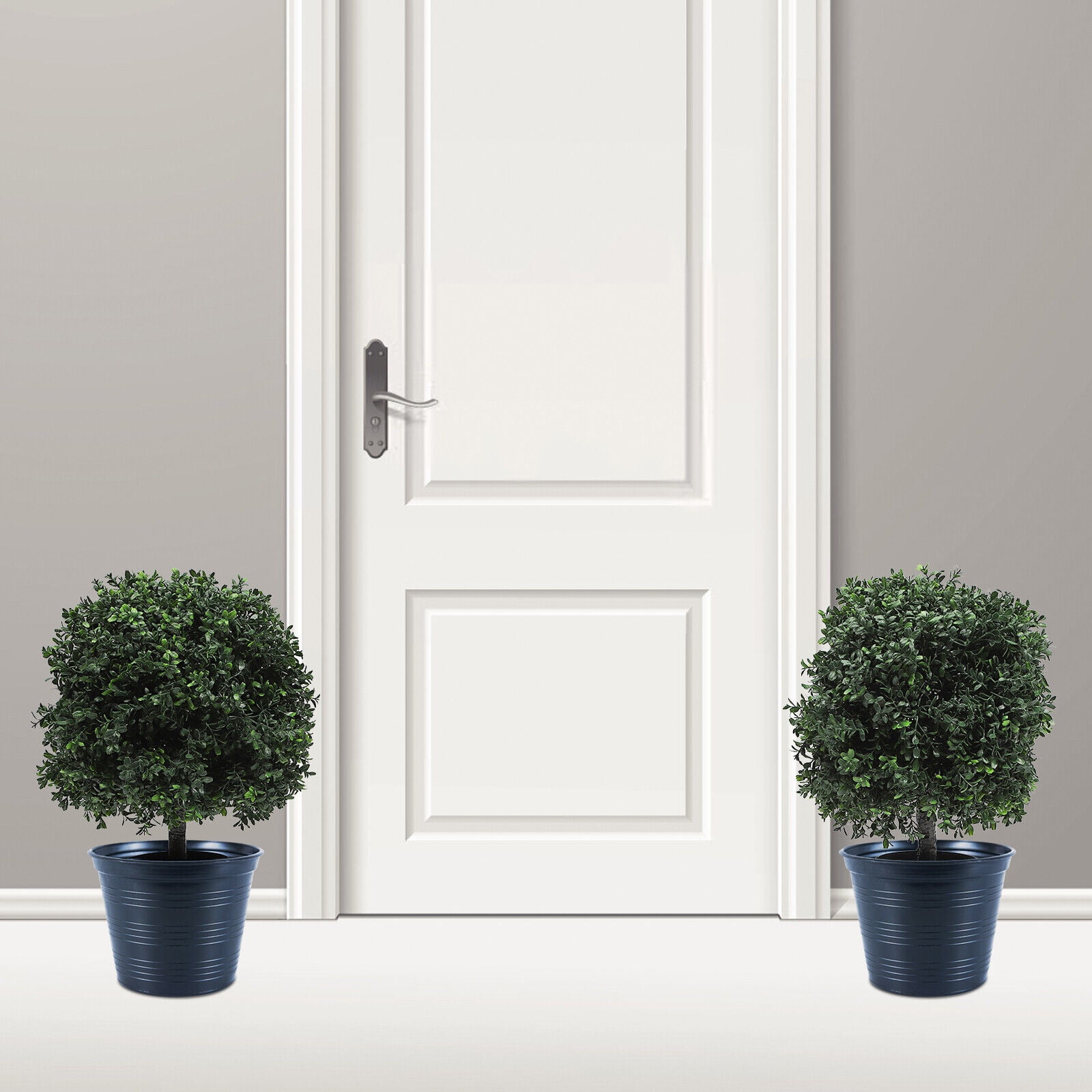 16inches Green Artificial Ball Bushes Potted Plants Potted Shrubs Decor ...