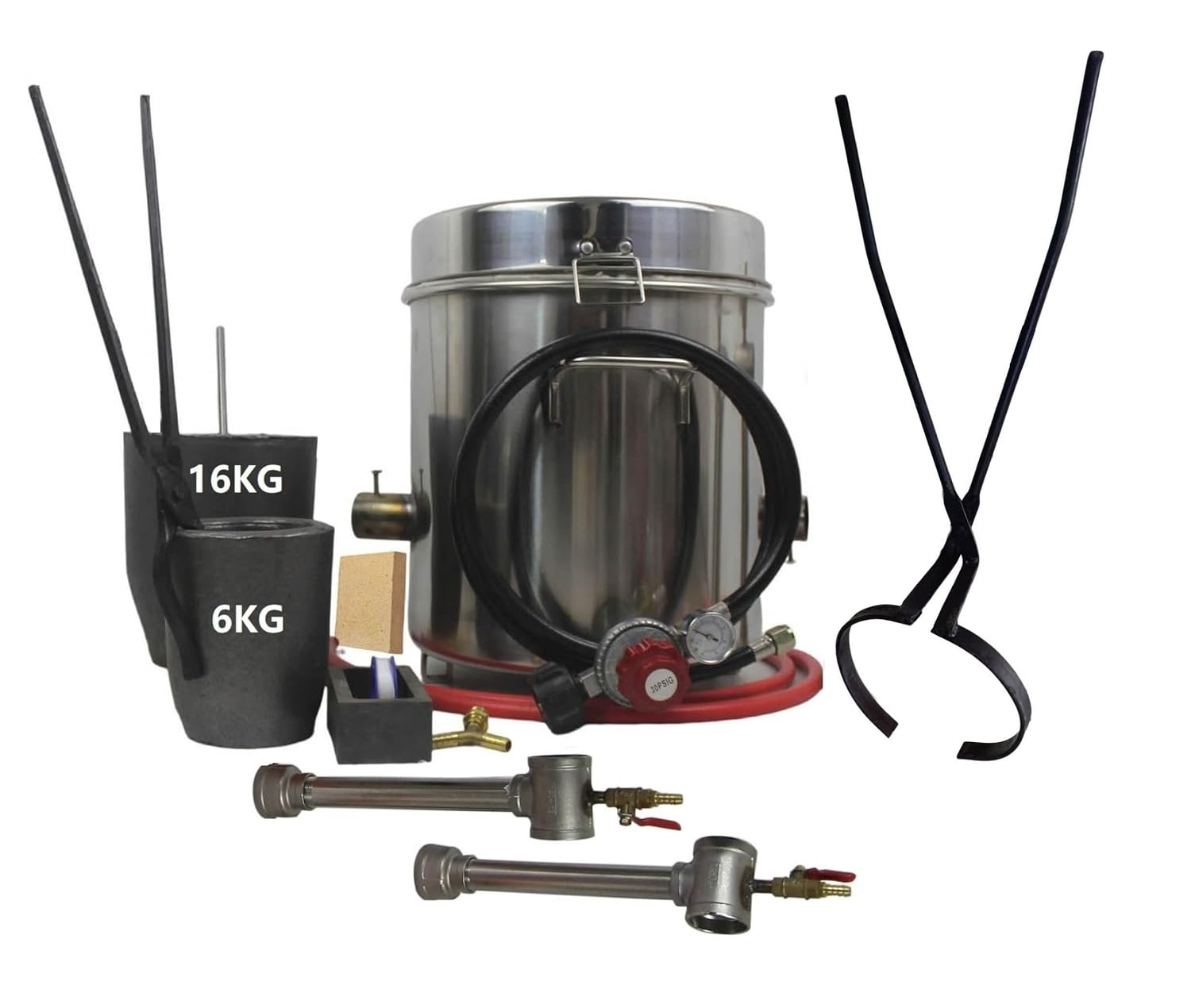 16kg Melting Furnace Kit with 2 in 1 Crucible Tongs - Walmart.com