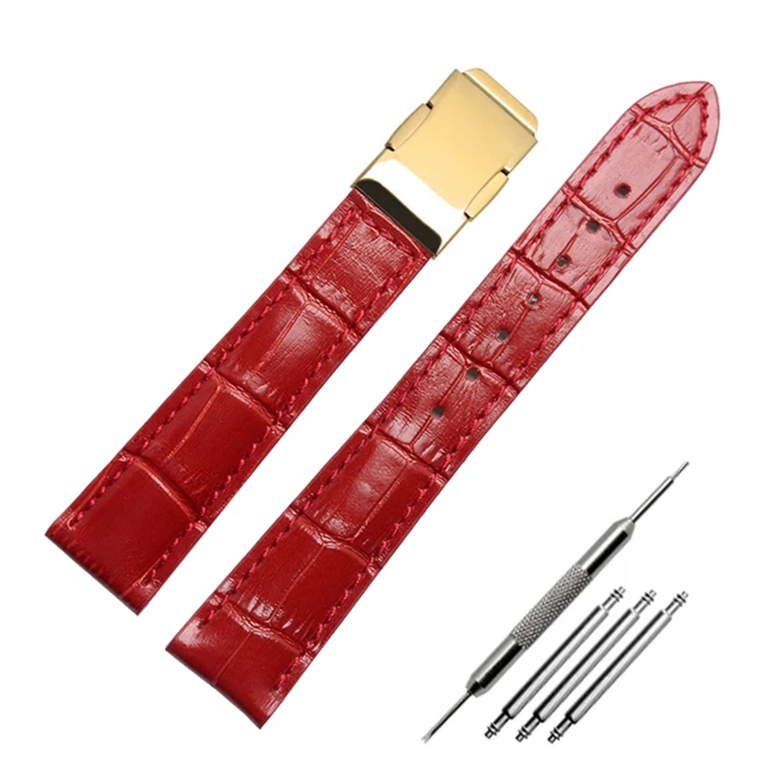 16mm 18mm Red white Leather Strap Fit For Casio SHEEN series 5010 5020 ...