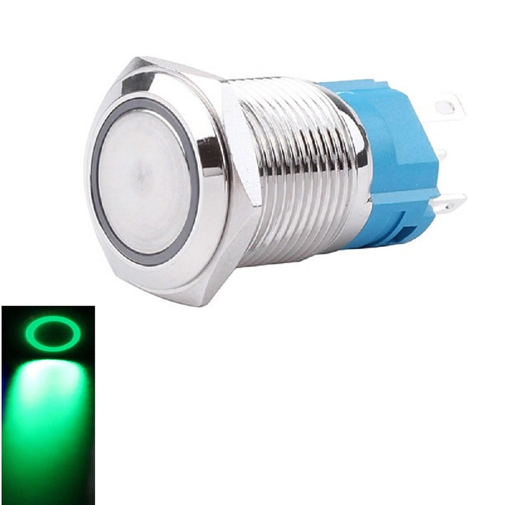 16Mm 3-6V Led On Off Waterproof Ip66 Stainless Steel Latching Push ...
