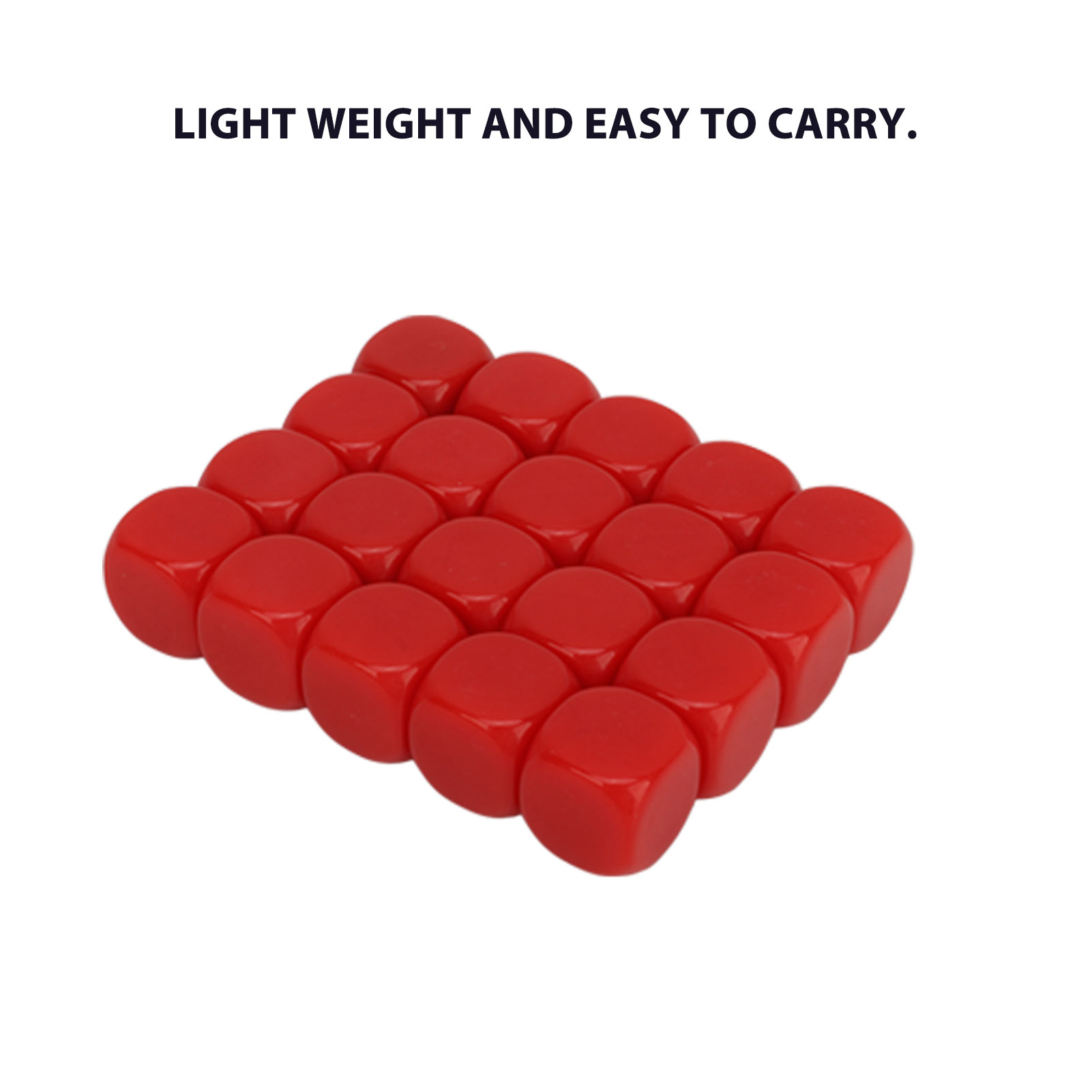 16mm Blank Set, 20 Pack Durable Plastic Cubes For Board Games Teaching ...