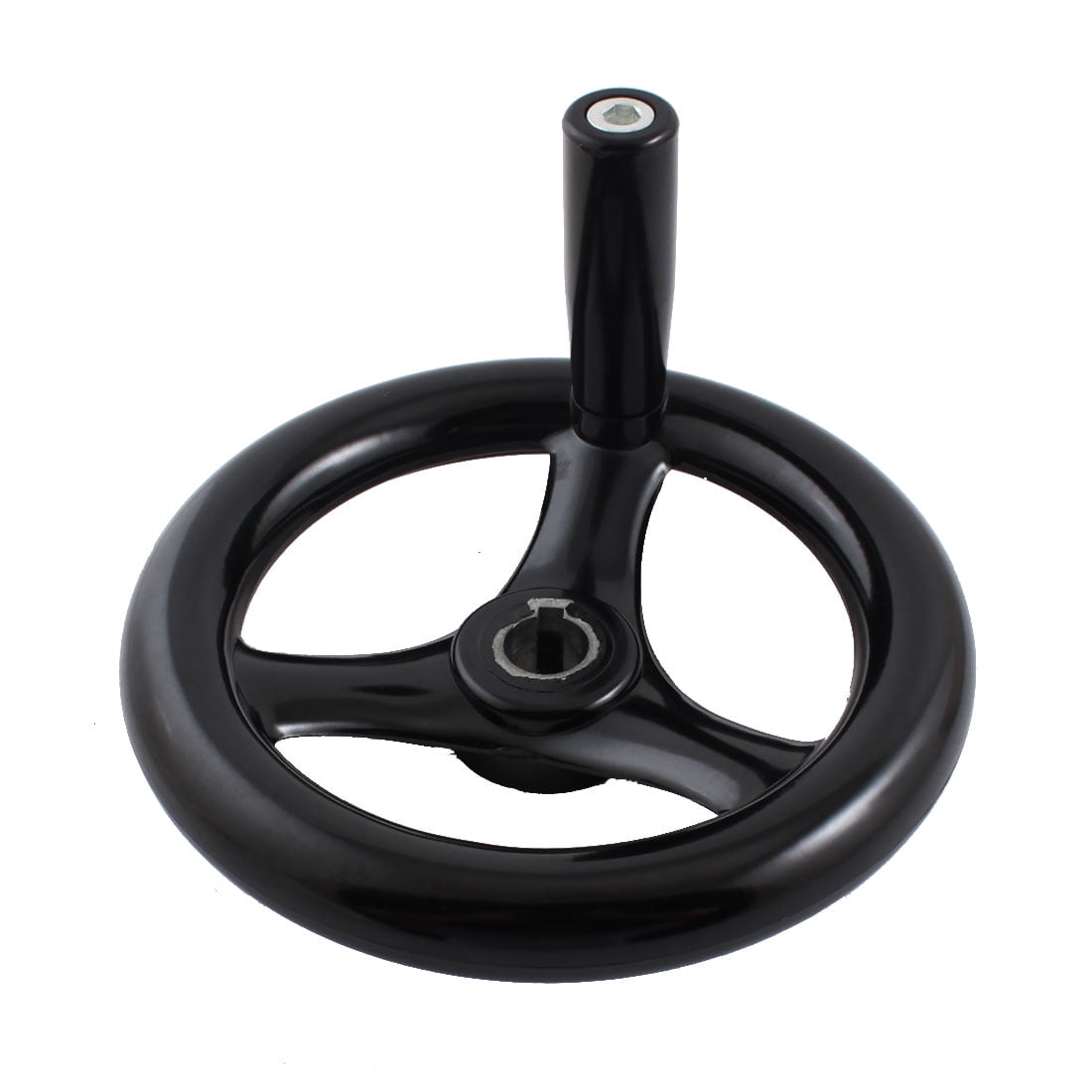 16mm Center Bore 160mm Dia Plastic 3 Spoke Handwheel Hand Wheel w ...