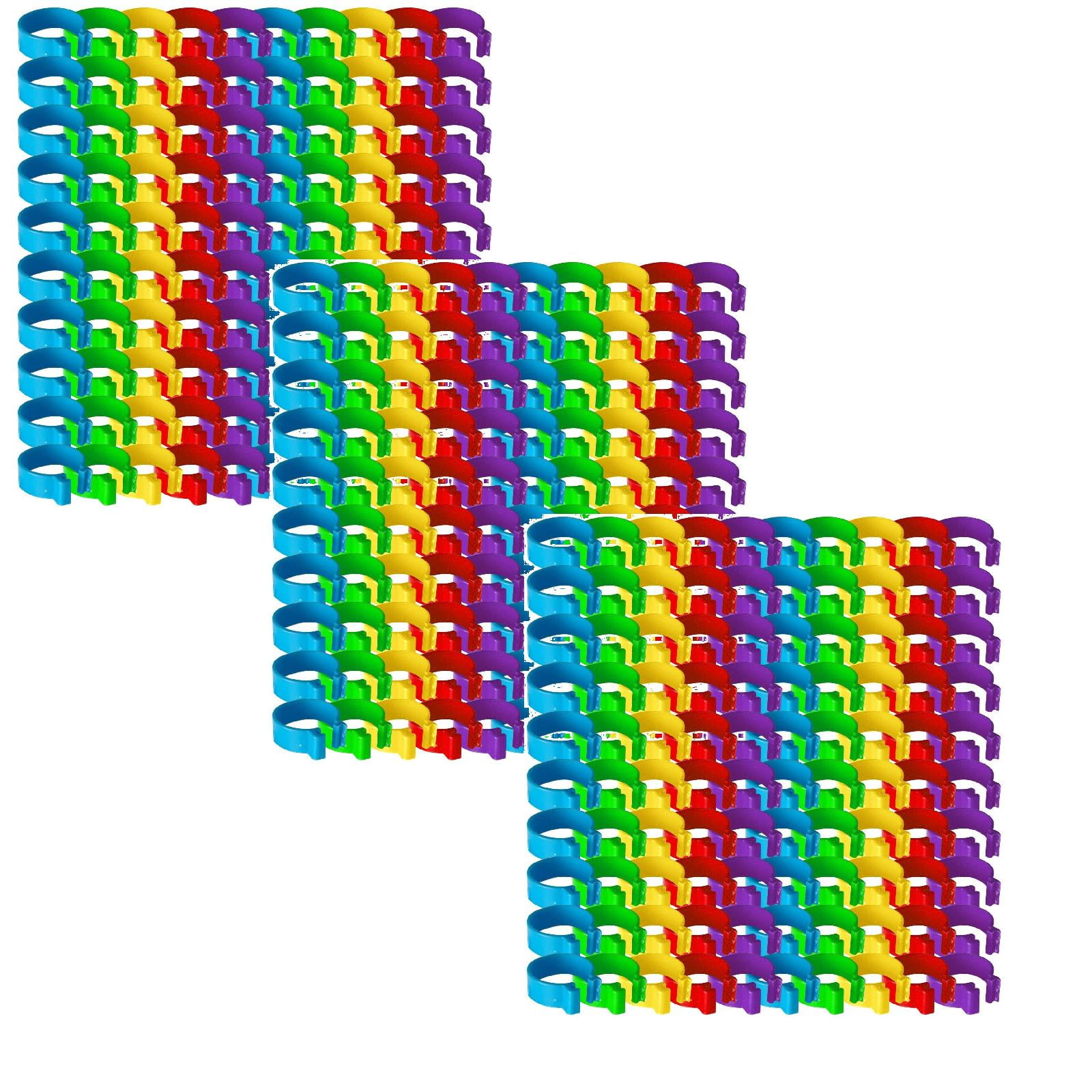 16mm Chicken Identification Band 300PCS 16mm Multicolor Plastic Poultry ...