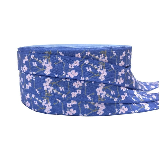 16mm Flower Handbag Patterns Printed Fold Over Elastic Ribbon Craft DIY ...