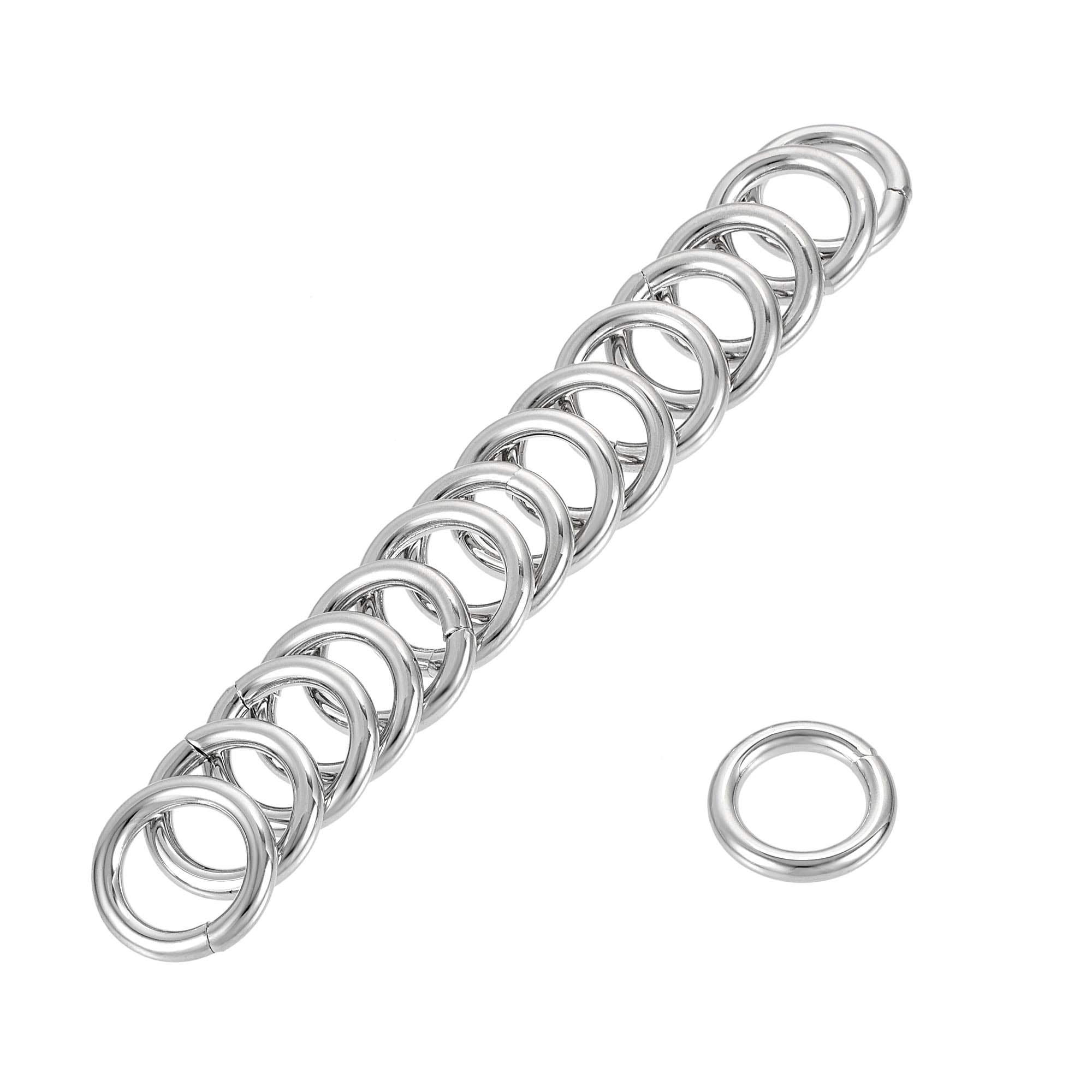 16mm ID 3.8mm Thickness Metal O Ring Iron Silver Tone 15 Pack - Walmart.com