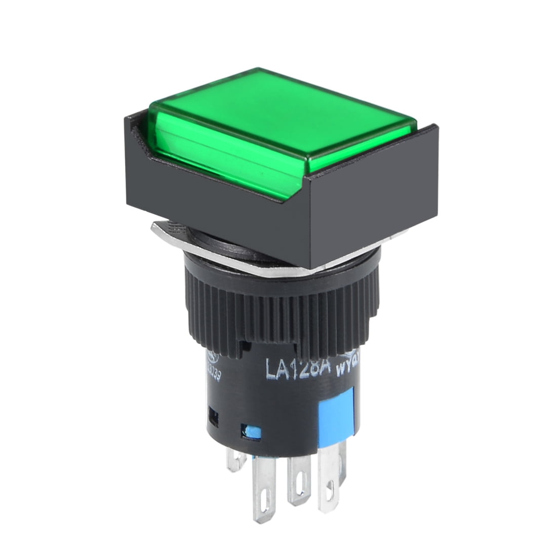 16mm Momentary Push Button Switch Square Button 1 NO 1 NC - Walmart.com