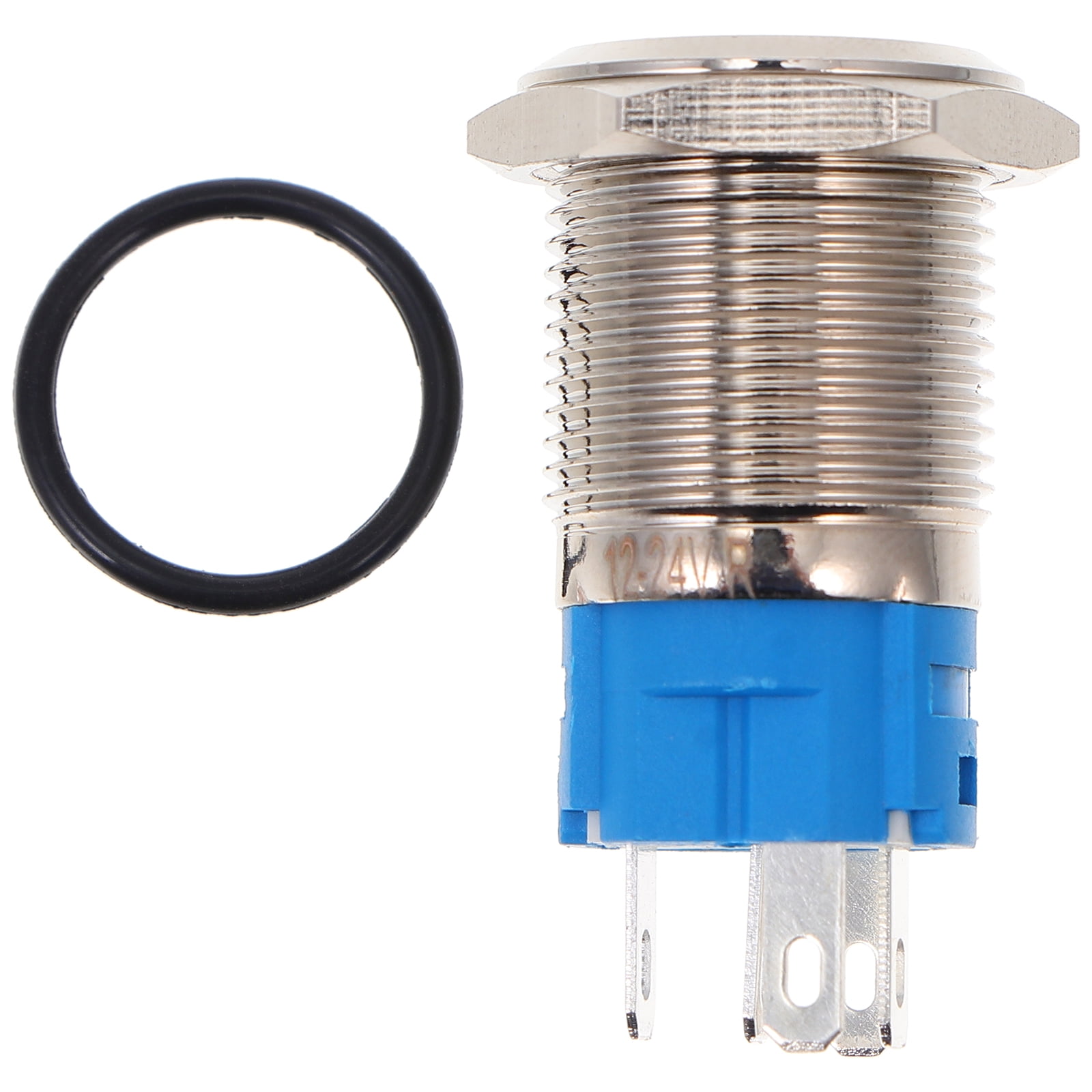 16mm Push Button Switch with Light Waterproof Latching Emergency Button ...