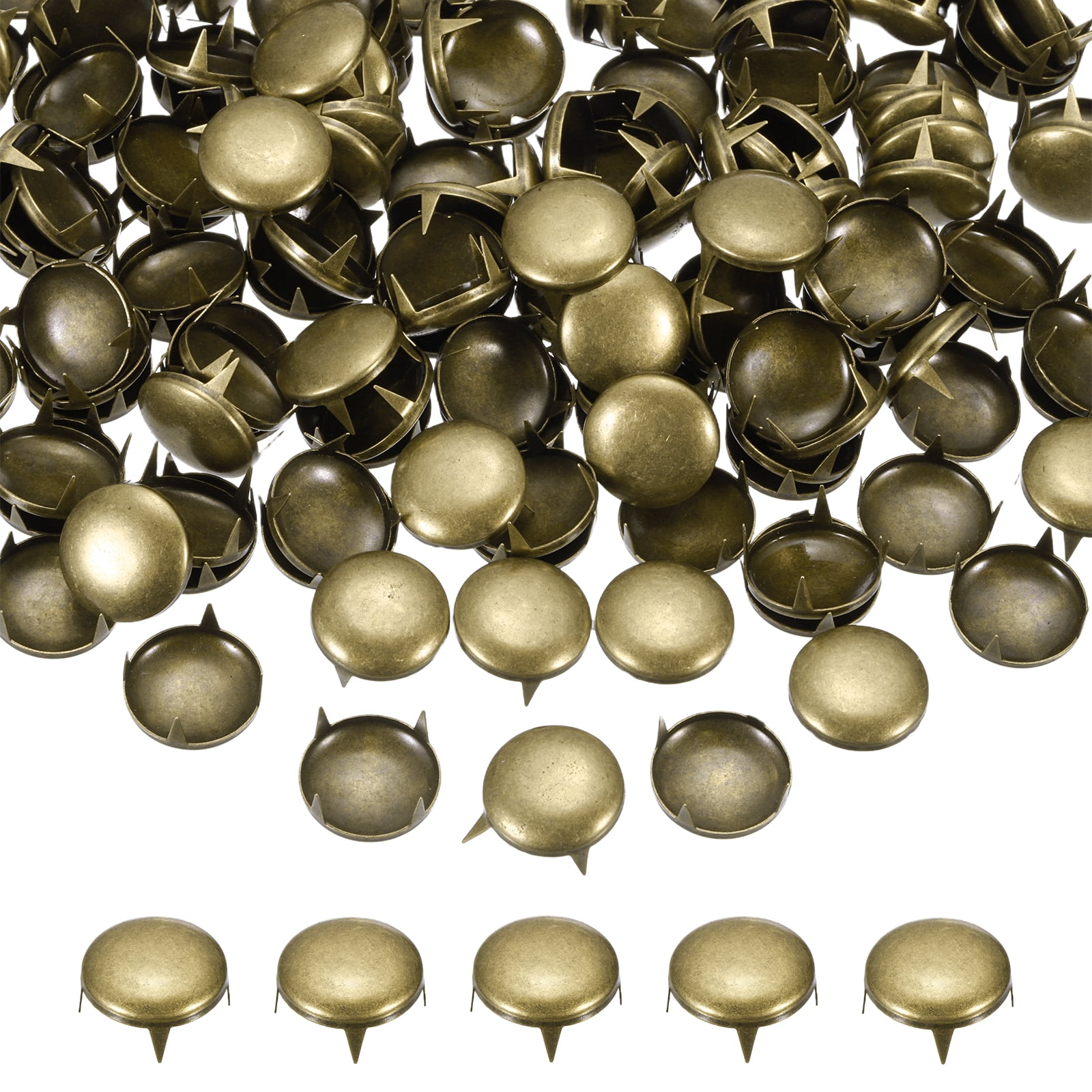 16mm Round Dome Rivet, 180 Pcs Metal 4 Claw Spike Spot Stud Punk Rock ...